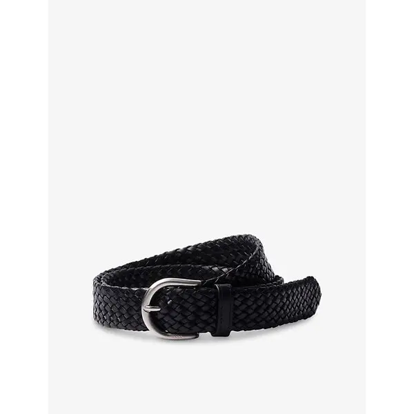 Prada Braided Leather Belt - Black