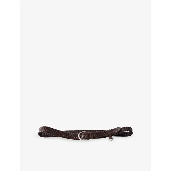 Prada Braided Leather Belt - Brown