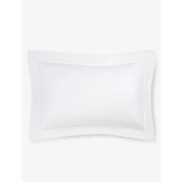 THE WHITE COMPANY Velvet Touch Standard Brushed-cotton Oxford Pillow Case - White