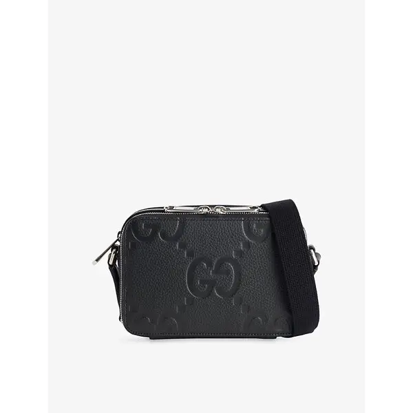 Gucci Gg Jumbo Mini Leather Cross-body Bag - Black/black/black