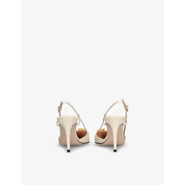 Valentino Garavani Vlogo Leather Slingback Courts