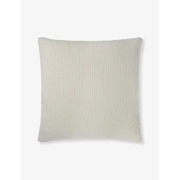 THE WHITE COMPANY Florian Large Square Cotton Cushion Cover 65cm X 65cm - Natural