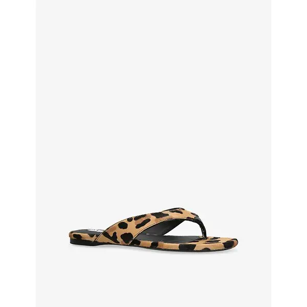AZZEDINE ALAIA Leopard-print Calf-hair Sandals