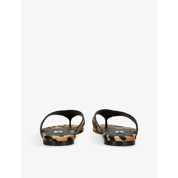 AZZEDINE ALAIA Leopard-print Calf-hair Sandals