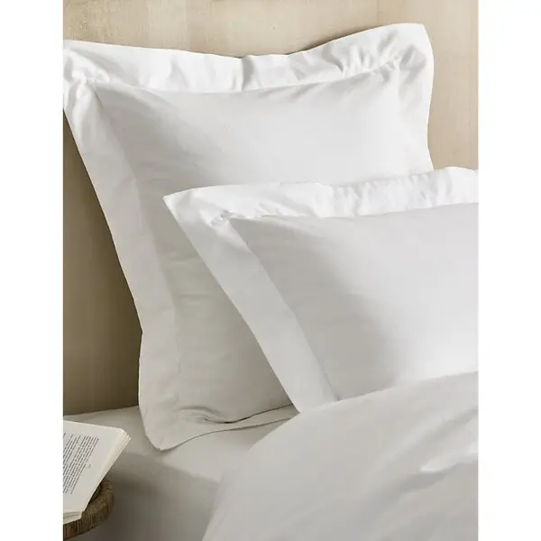 THE WHITE COMPANY Velvet Touch Large-square Brushed-cotton Oxford Pillow Case - White