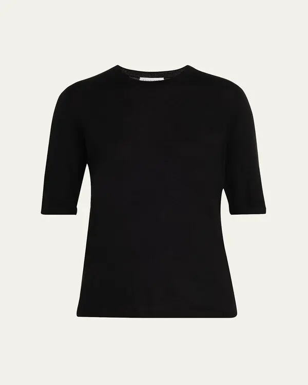 Gabriela Hearst Brunner Cashmere-silk T-shirt - Black