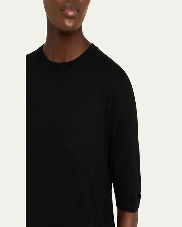 Gabriela Hearst Brunner Cashmere-silk T-shirt - Black