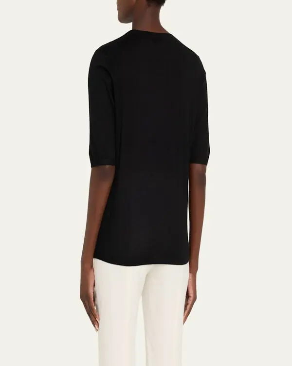 Gabriela Hearst Brunner Cashmere-silk T-shirt - Black