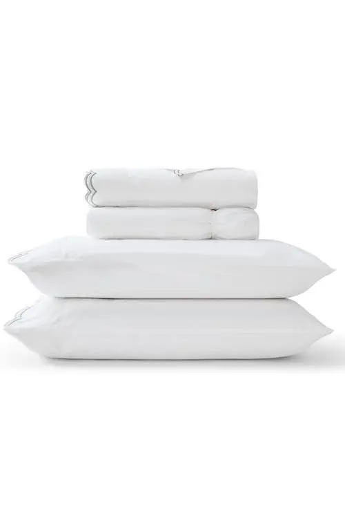 CHRISTY Scallop Edge Luxury Cotton Sateen Sheet Set Bundles - Silver