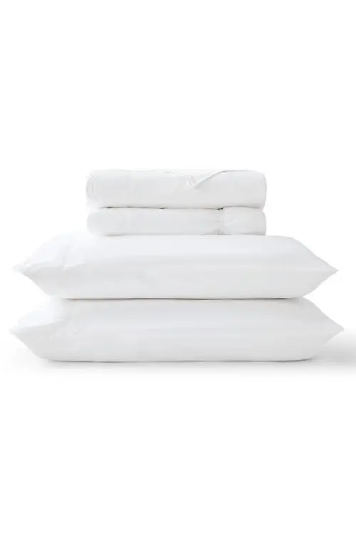 CHRISTY Scallop Edge Luxury Cotton Sateen Sheet Set Bundles - White