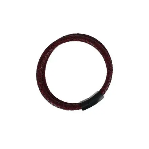 Trafalgar Braided Leather Bracelet With Secure Clasp