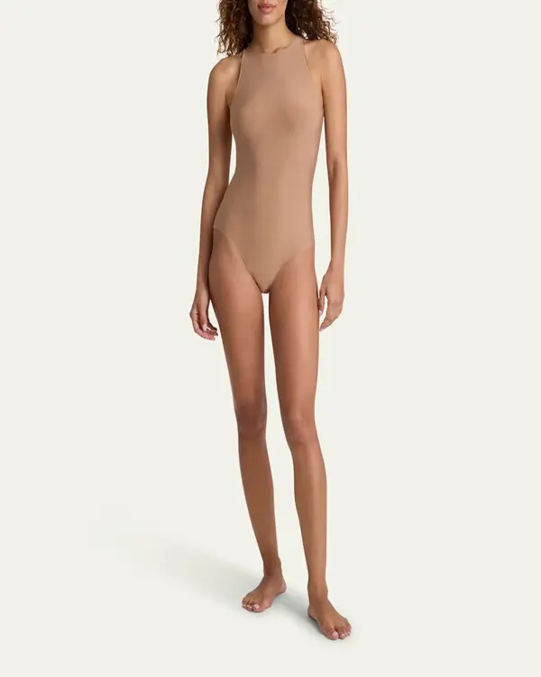 Commando Butter Sleeveless Crewneck Thong Bodysuit