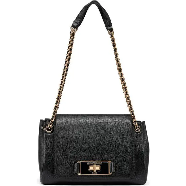Karl Lagerfeld Paris Bridgette Shoulder Bag - Black/gold