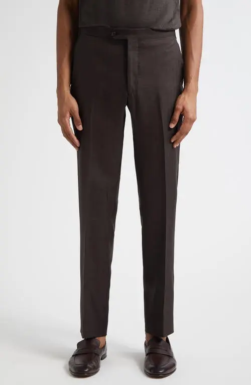 Thom Sweeney Pleated Linen Blend Trousers