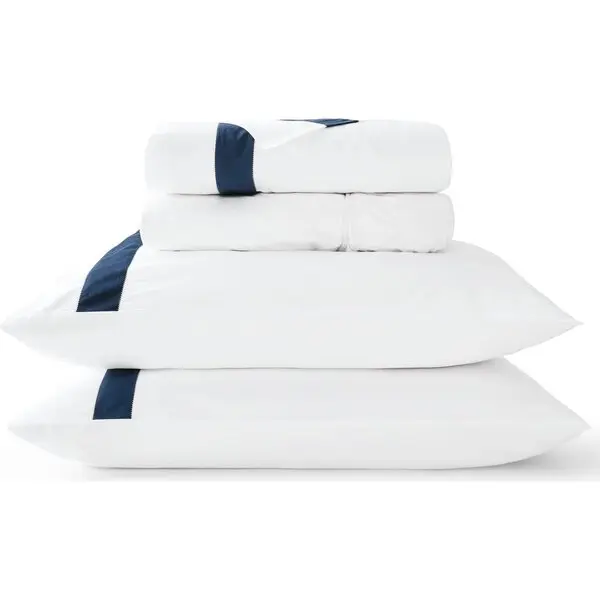 CHRISTY Balmoral Luxury Cotton Sateen Sheet Set Bundles - Navy Blue