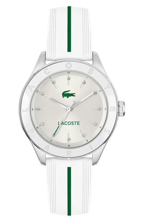 Lacoste Billie Silicone Strap Watch - White