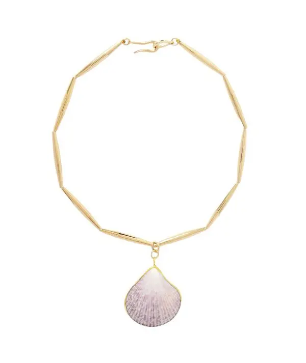Tohum Design Lumia Theia Plated Shell Necklace - Gold