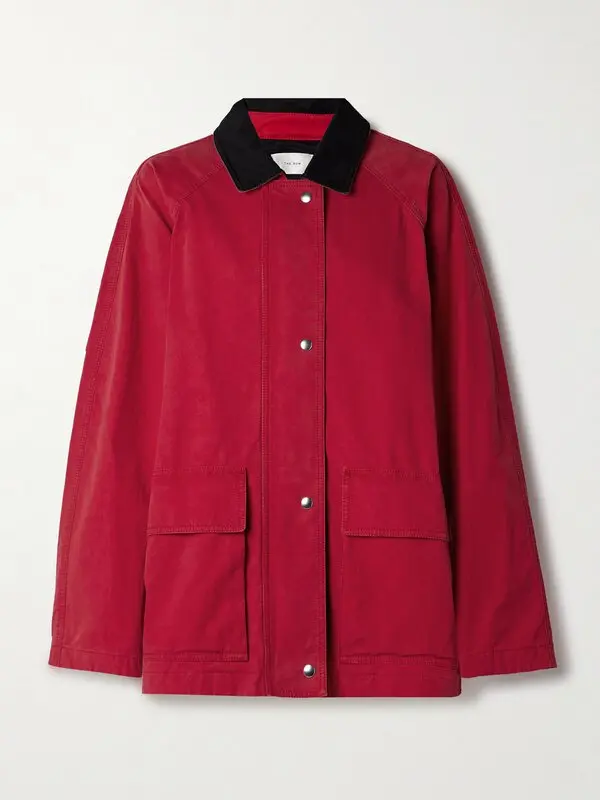 THE ROW Elodianna Two-tone Cotton-canvas Jacket