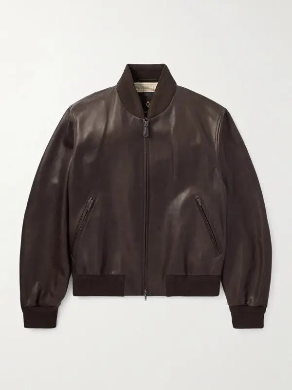 Loro Piana Leather Bomber Jacket