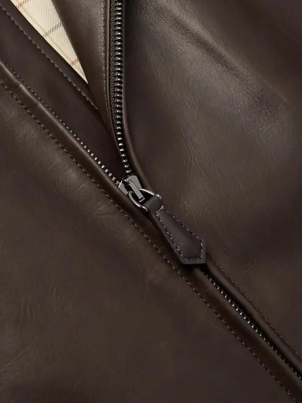 Loro Piana Leather Bomber Jacket