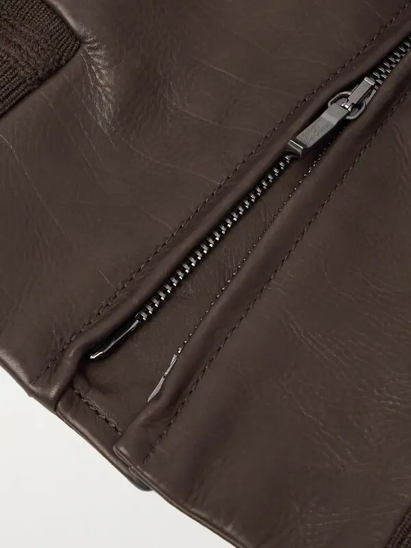 Loro Piana Leather Bomber Jacket