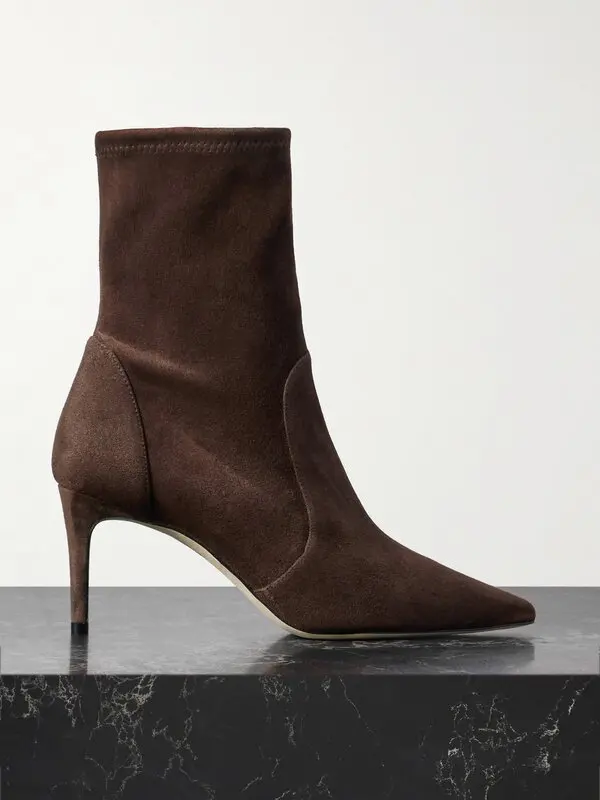 STUART WEITZMAN Power Suede Ankle Boots