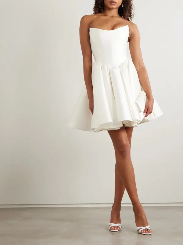 HALFPENNY LONDON Juno Strapless Mikado Mini Dress
