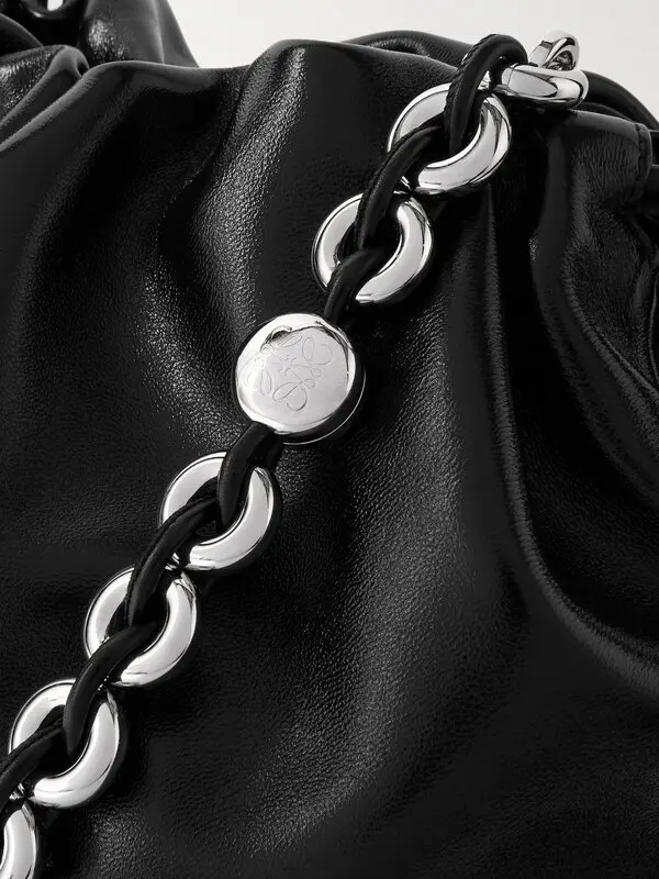 Loewe Flamenco Large Embellished Leather Clutch