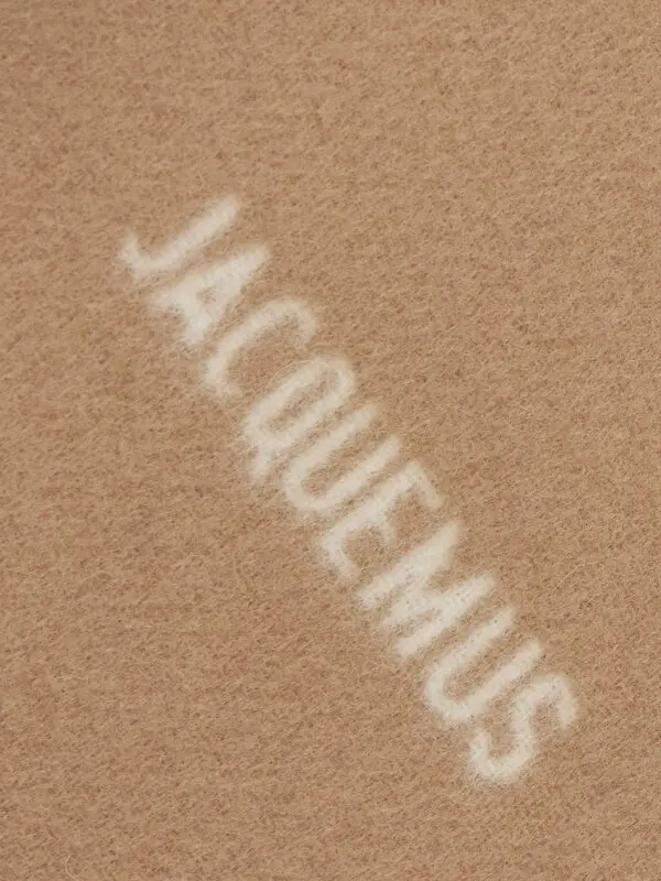 Jacquemus Fringed Wool-jacquard Scarf - Neutrals