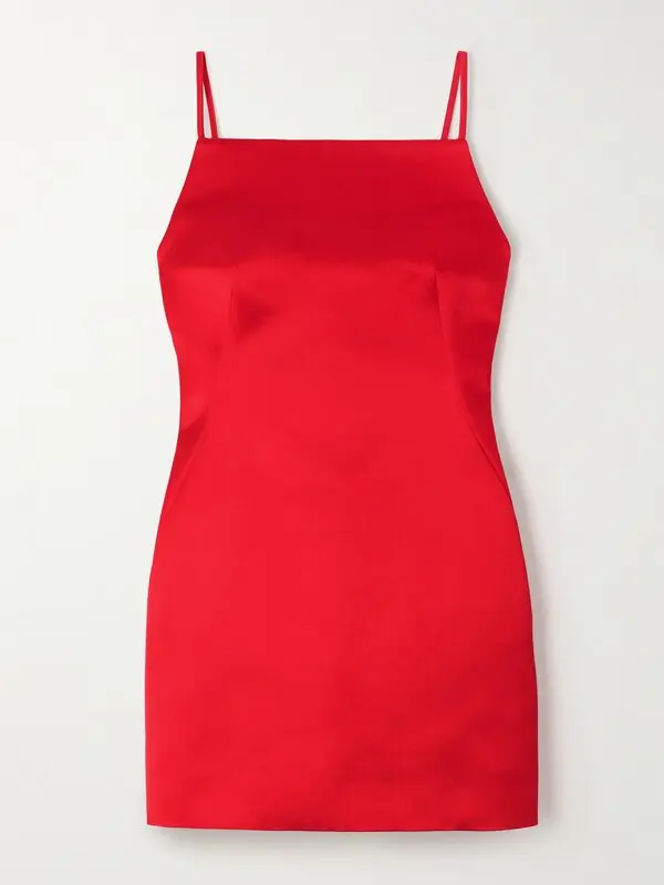 Givenchy Mini Silk-gabardine Dress - Red