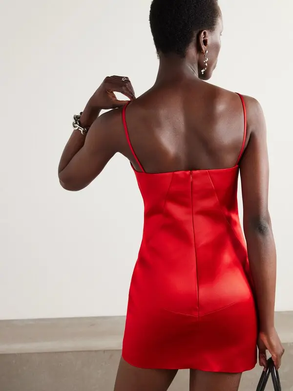 Givenchy Mini Silk-gabardine Dress - Red