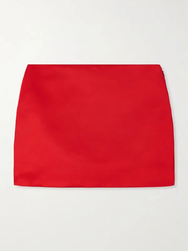 Givenchy Silk-gabardine Mini Skirt - Red