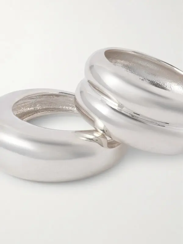 Agmes Set Of Two Recycled Sterling Rings