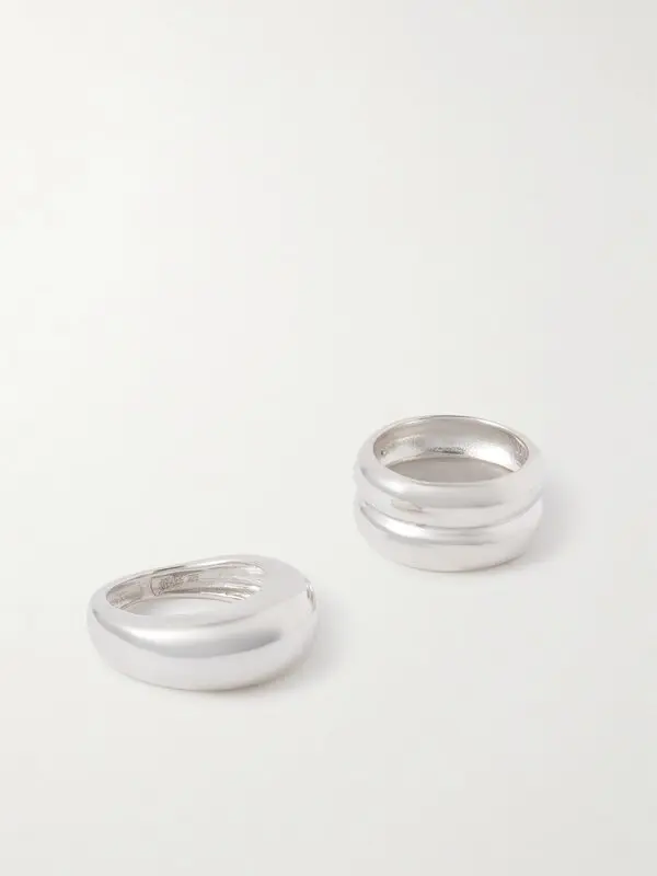 Agmes Set Of Two Recycled Sterling Rings