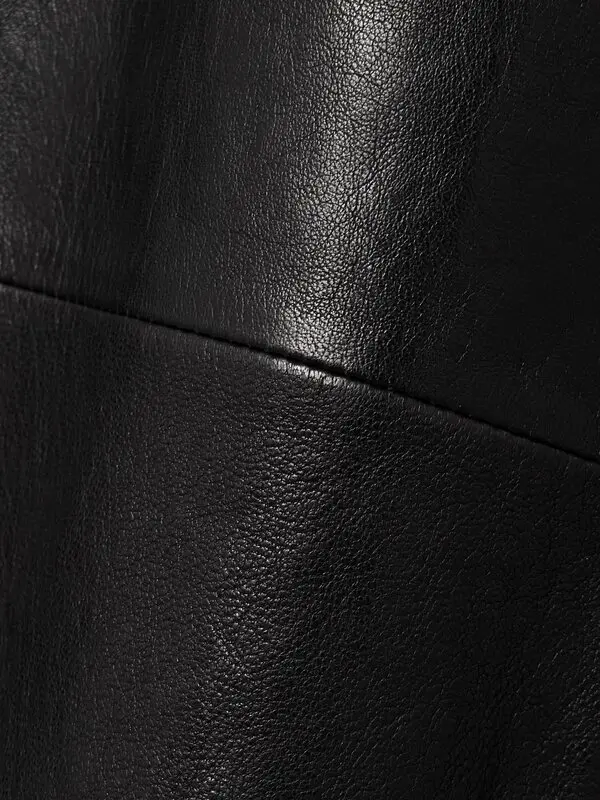 Brandon Maxwell The Avery Paneled Leather Midi Skirt