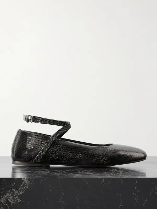 Brunello Cucinelli Bead-embellished Ballet Flats