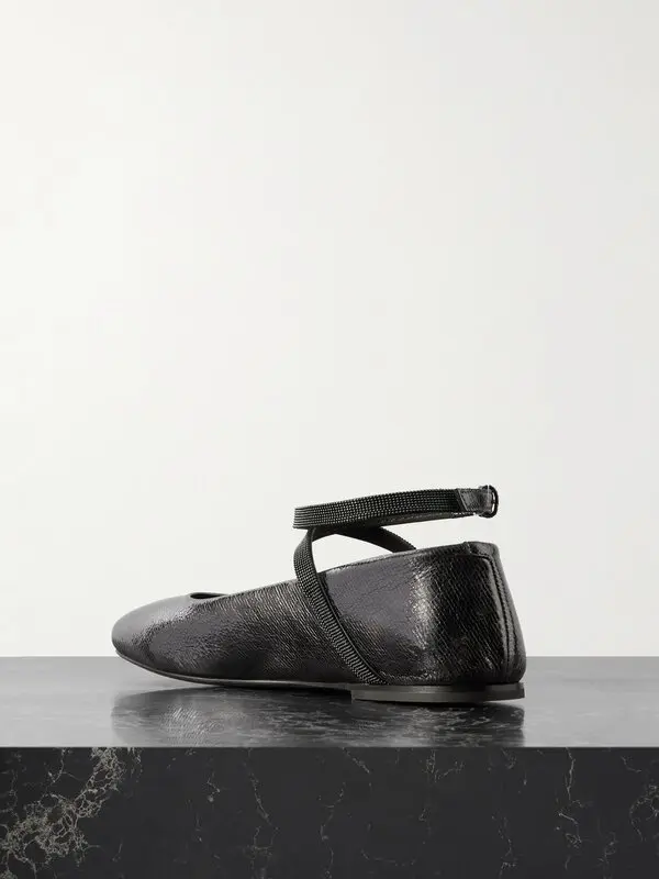 Brunello Cucinelli Bead-embellished Ballet Flats