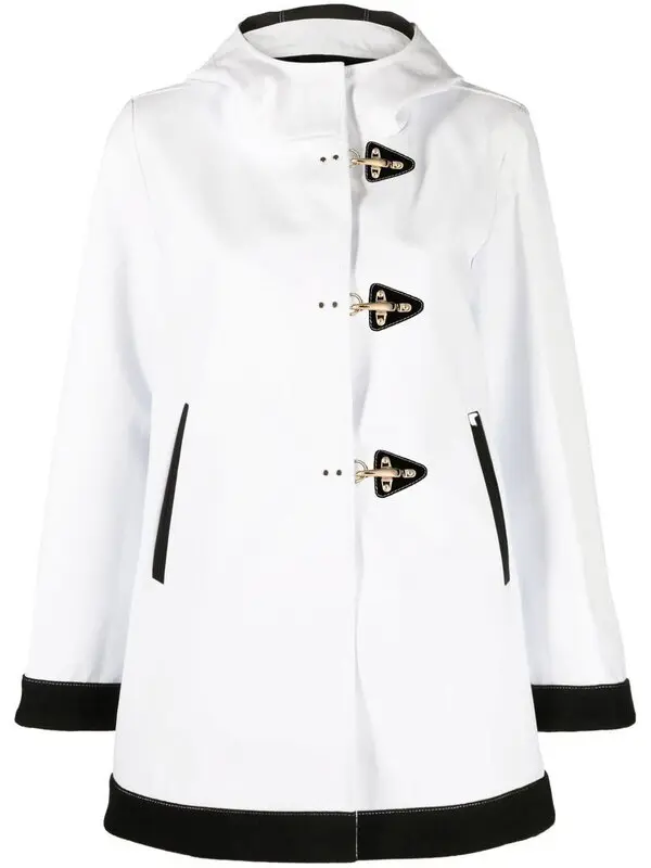FAY Toggle-fastening Coat - White