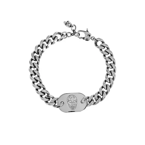 Alexander McQueen Curb Chain Bracelet - Silver