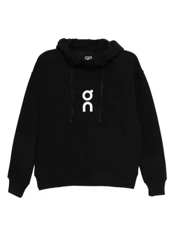 On Club Hoodie With Drawstring - Black