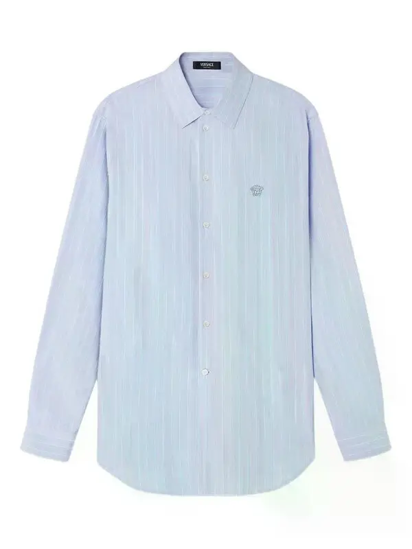 Versace Medusa-embroidered Shirt - Blue