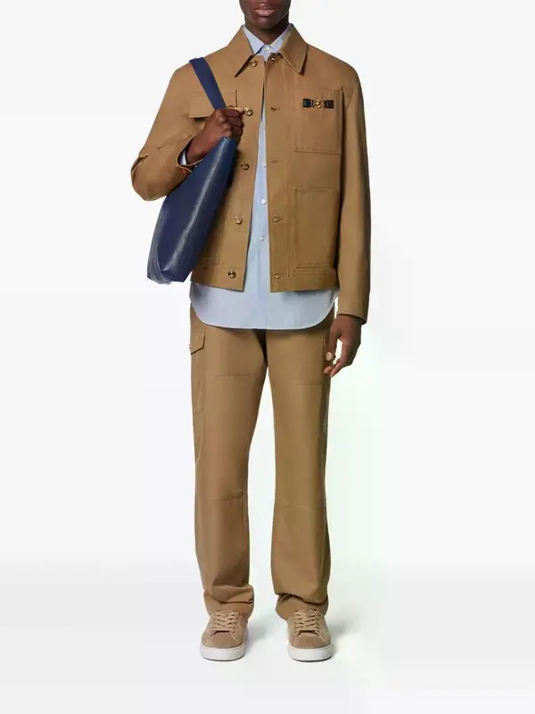 Versace Medusa-embroidered Shirt - Blue