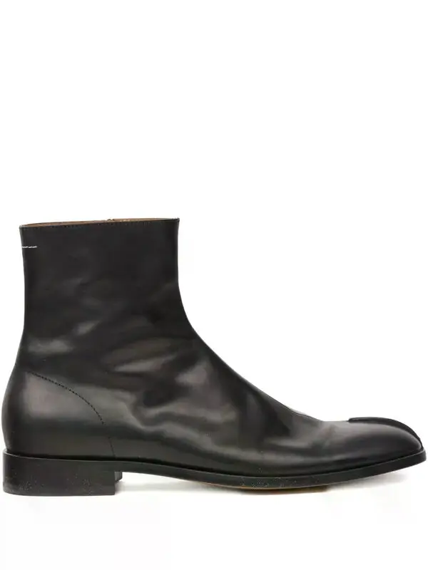 MAISON MARGIELA Leather Ankle Boots - Black