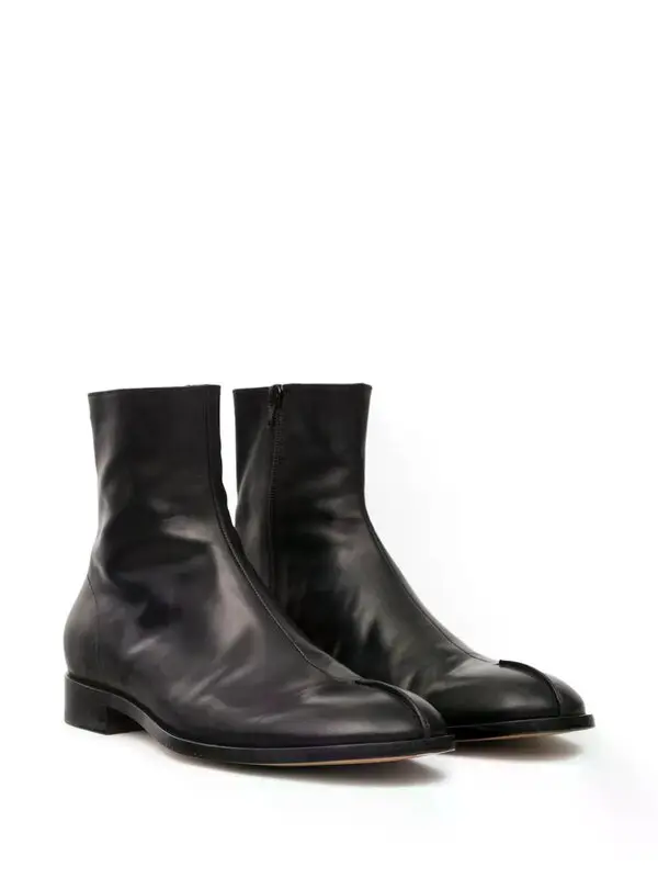 MAISON MARGIELA Leather Ankle Boots - Black