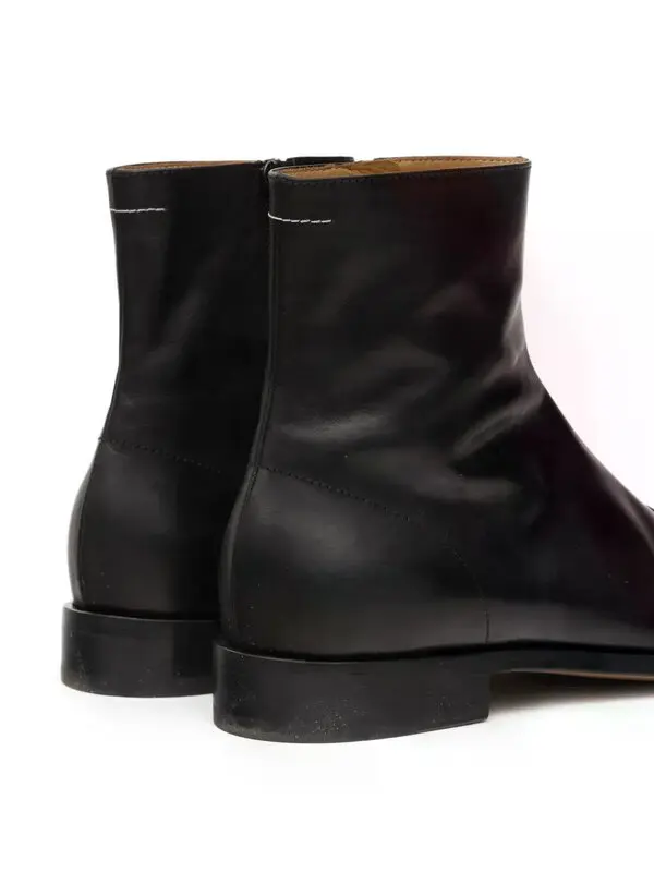 MAISON MARGIELA Leather Ankle Boots - Black