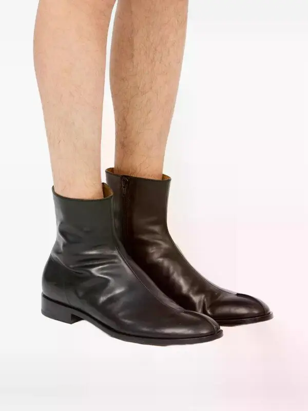 MAISON MARGIELA Leather Ankle Boots - Black