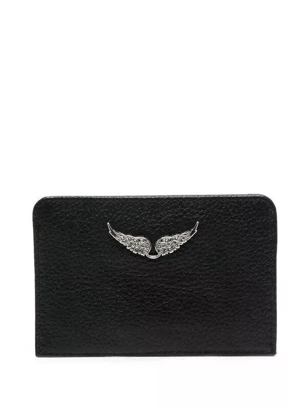 Zadig&Voltaire Wing-charm Leather Cardholder - Black