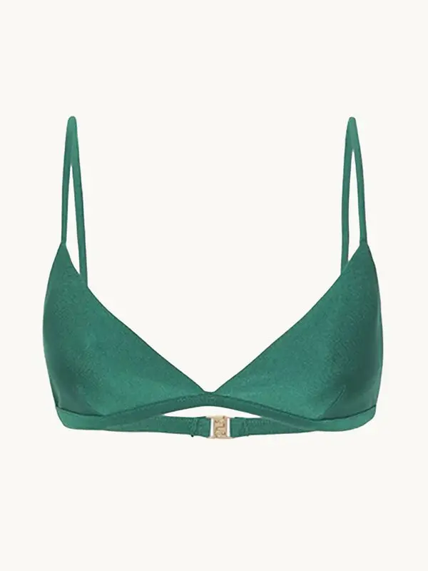 VANESSA SPOSI Triangle Swim Top - Green