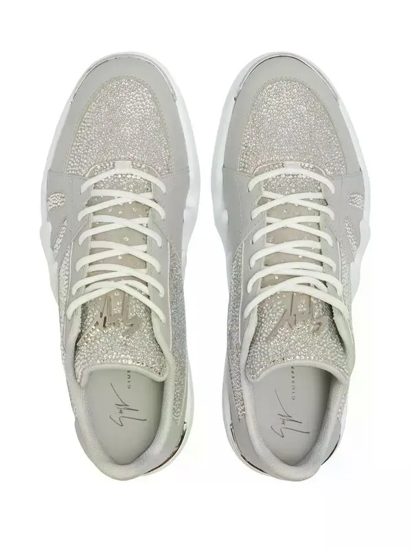 GIUSEPPE ZANOTTI Talon Crystal-embellished Low-top Sneakers