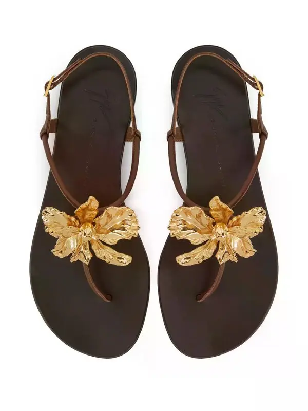 GIUSEPPE ZANOTTI Orchid Leather Sandals